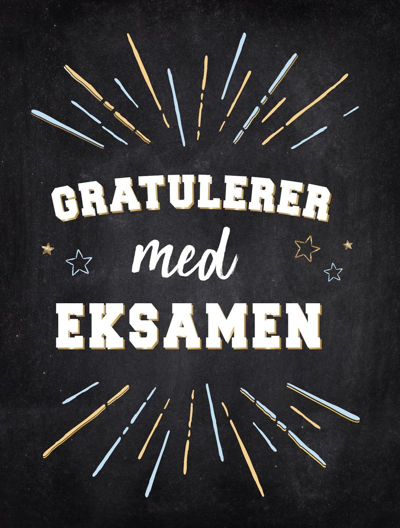 Gratulerer med eksamen på Bookis.com